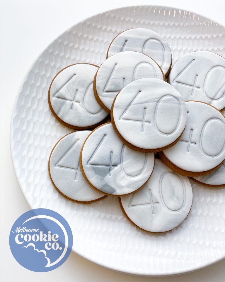 Buy Large Custom Number Cookies | Melbourne Cookie Co
