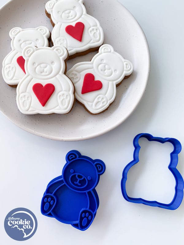 Teddy Bear Cutter and Embosser Set - Melbourne Cookie Co