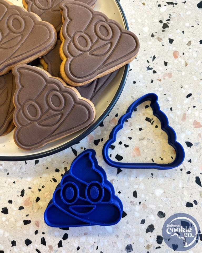 Poo Emoji Cutter and Embosser - Melbourne Cookie Co