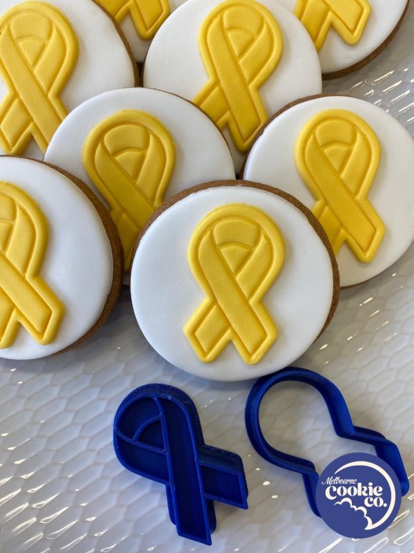 Cancer Ribbon Cookie Cutter & Embosser | Melbourne Cookie Co