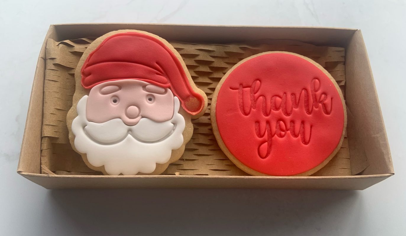 Christmas Cookies - Twin Pack gift Box - Santa Thank You